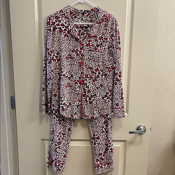 Pajamas | Leopard Print Kids Pajamas Red And Black | Poshmark